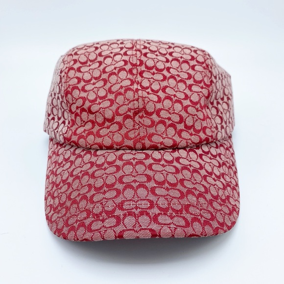 Coach | Accessories | Authentic Coach Red Canvas And Leather Logo ...